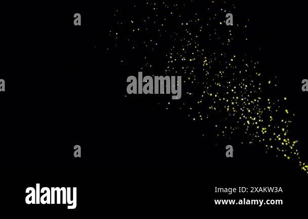 Gold Confetti Explosion Animation on a transparent background. 3D Gold ...