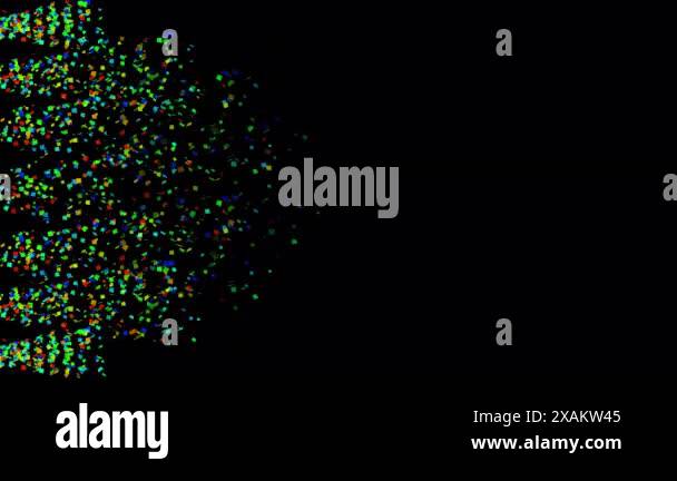 Confetti Explosion Animation on a transparent background. 3D Color ...