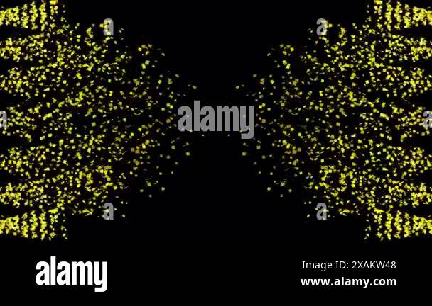 Gold Confetti Explosion Animation on a transparent background. 3D Gold ...