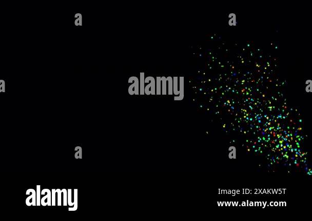 Confetti Explosion Animation on a transparent background. 3D Color ...