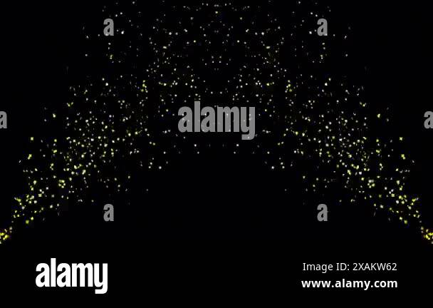 Gold Confetti Explosion Animation on a transparent background. 3D Gold ...