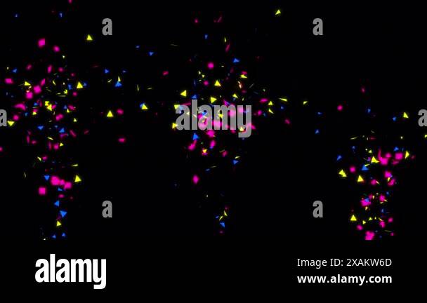 Confetti Explosion Animation on a transparent background. 3D Color ...