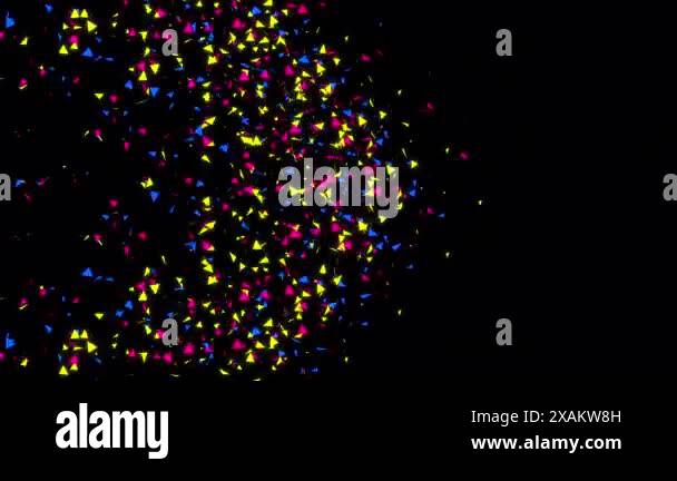 Confetti Explosion Animation on a transparent background. 3D Color ...