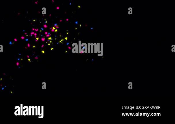 Confetti Explosion Animation on a transparent background. 3D Color ...