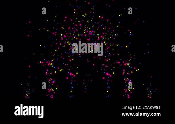 Confetti Explosion Animation on a transparent background. 3D Color ...