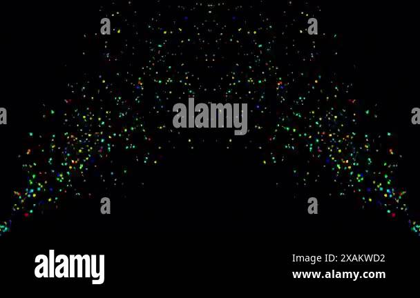 Confetti Explosion Animation on a transparent background. 3D Color ...