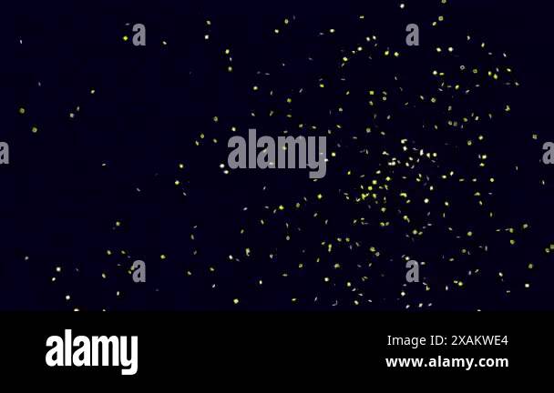 Gold Confetti Explosion Animation on a transparent background. 3D Gold ...