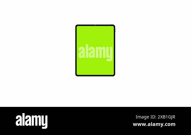 Animation of a graphics tablet on a white background with an alpha ...
