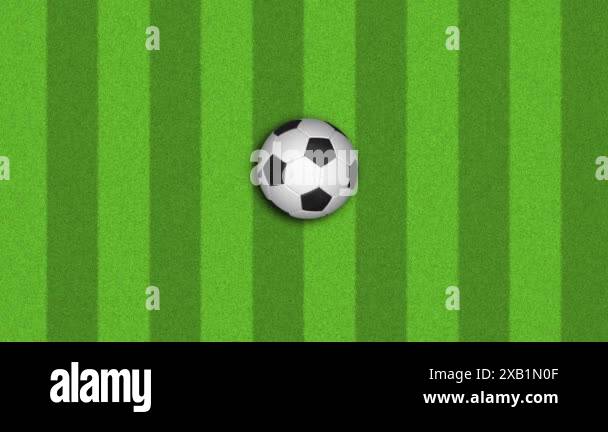 rotating soccer ball on a football field - 3D Rendering 4K 60 fps ...