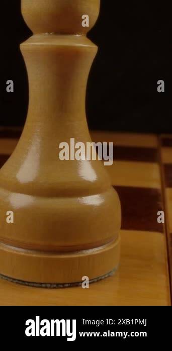 Pawn - chess figure. Wide-angle macro-shooting on a chessboard ...