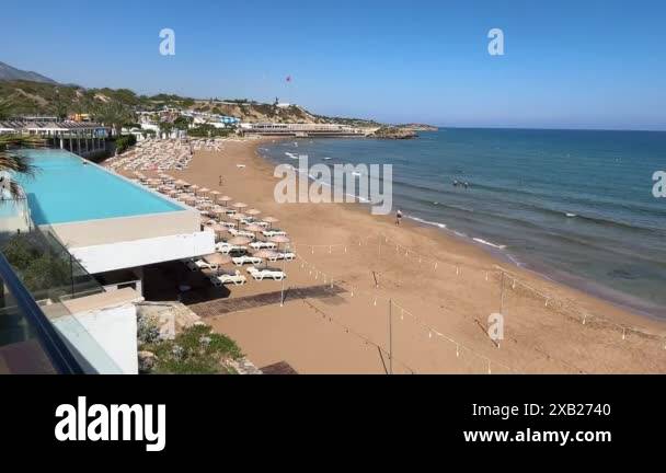 Catalkoy, Kyrenia, Northern Cyprus- June 1, 2024 : sea sound of wave in ...