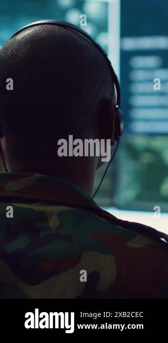 Vertical Video Army personnel applying national safety protocols by ...