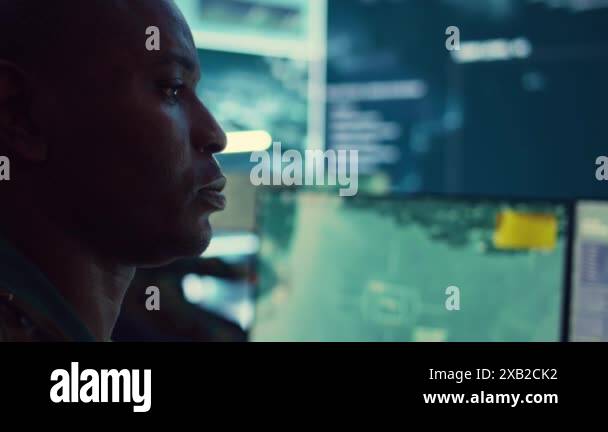 Lieutenant colonel gathering intelligence from federal radar systems ...