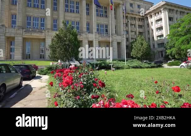 Bucarest, Romania. May 24, 2024. external view of the Romanian Academy ...