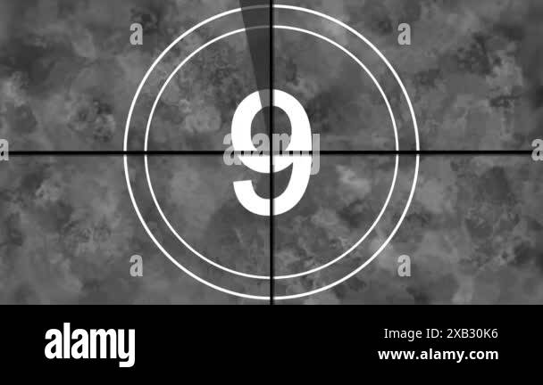 Old Movie Countdown Film Reel film leader with stops countdown Counting ...