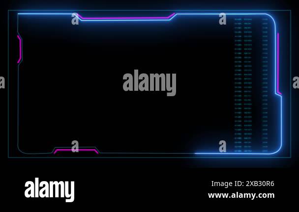 Abstract high tech black border, futuristic technology background. HUD ...