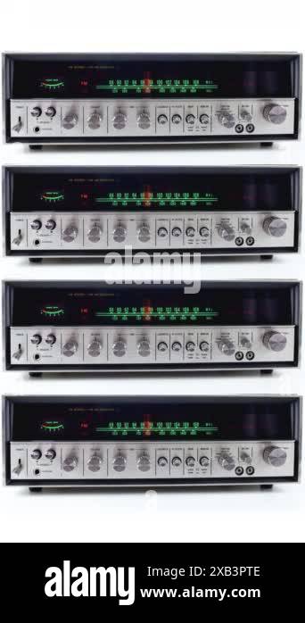 Vintage radio stereo system in vertical Stock Video Footage - Alamy