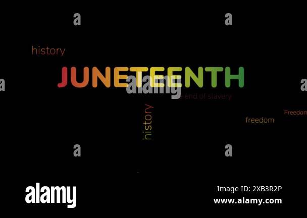Juneteenth Freedom Day animation. Independence or Emancipation day ...