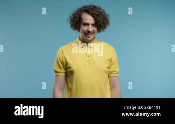 Friendly man showing yes signal, nods head, approve. Positive smiling ...