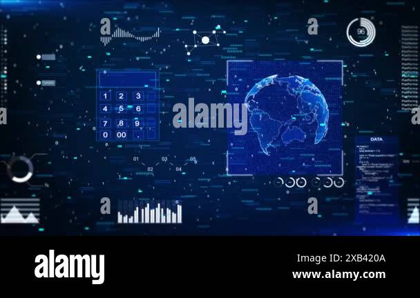 Technology hologram HUD Hi-tech interfaces layout stage background ...