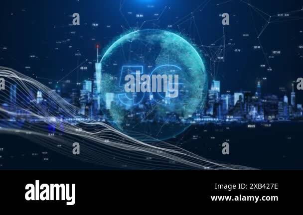 Digital city skyline Big data, Artificial intelligence, Internet of things Future world cyber ...