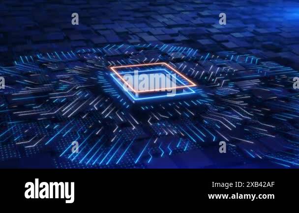 Computer Processors CPU. Motherboard digital chip. Tech science ...