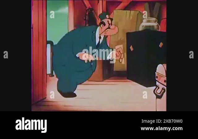 USA - 1947 - In this animated film, Little Lulu hides in the luggage ...