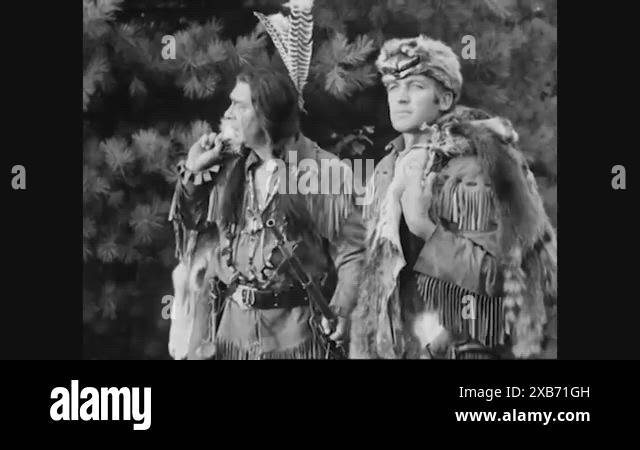 US - 1957 - in this western, a Native American chief orders a trapper ...