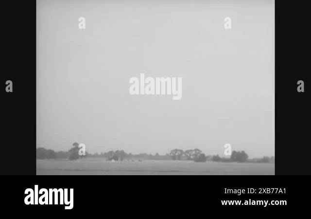 1940s - RAF Spitfires land on an airfield Stock Video Footage - Alamy