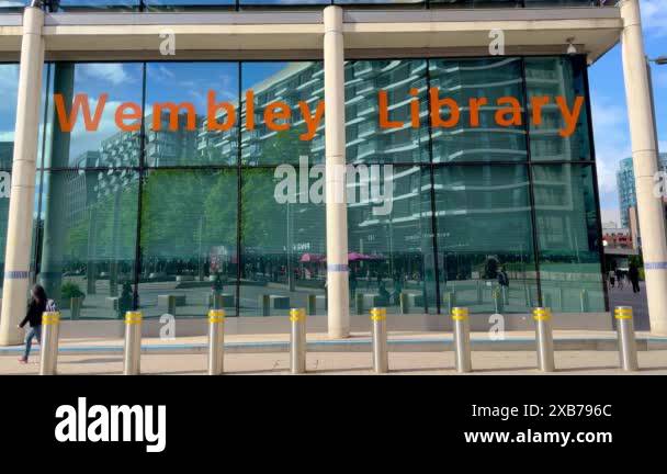 Wembley library at Brent civic center - LONDON, ENGLAND UNITED KINGDOM ...