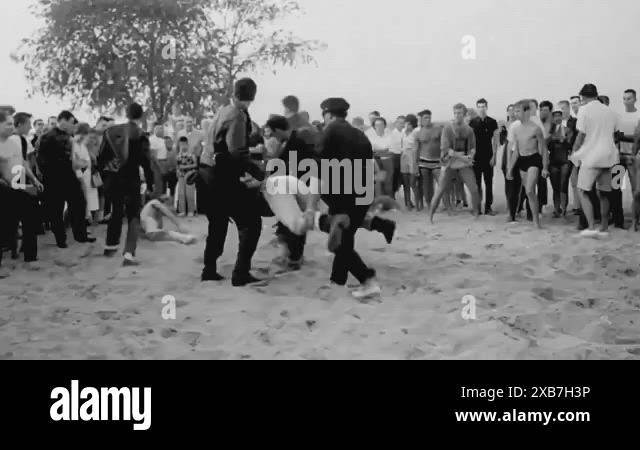 1964 - In this teen movie, a biker gang starts a fight at the beach ...