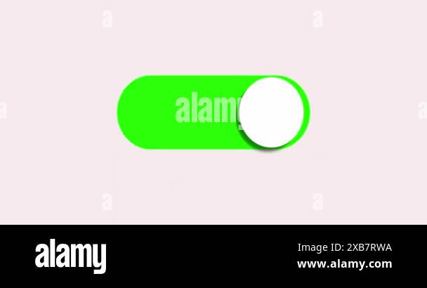 Switch turn on and turn off button animation with color-changing animation in Alpha Channel ...
