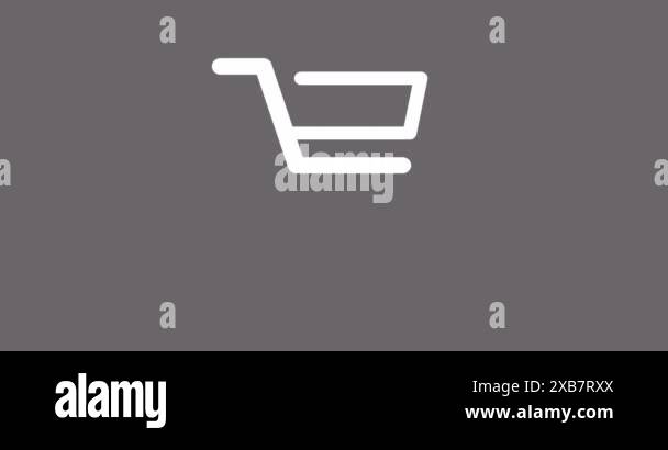 Animation of online shopping logo with written online shopping text in ...