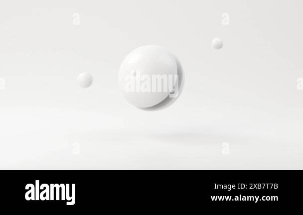 Abstract animation of white geometric, 3d loop animation render Stock ...