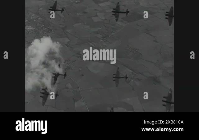 1952 - In this war film, RAF pilots shoot down a Luftwaffe plane Stock ...