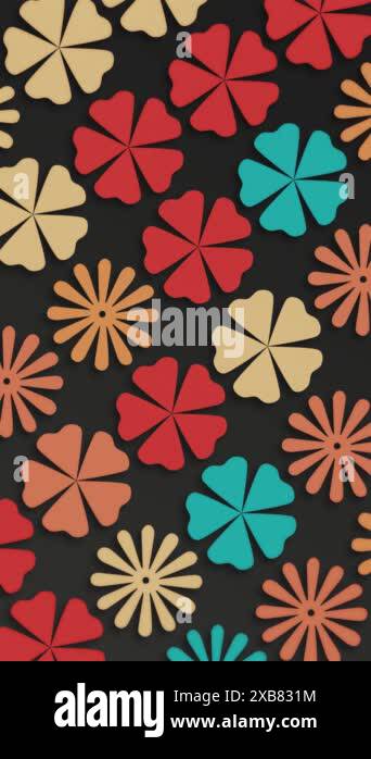 Trendy 1970s retro floral design Stock Videos & Footage - HD and 4K ...