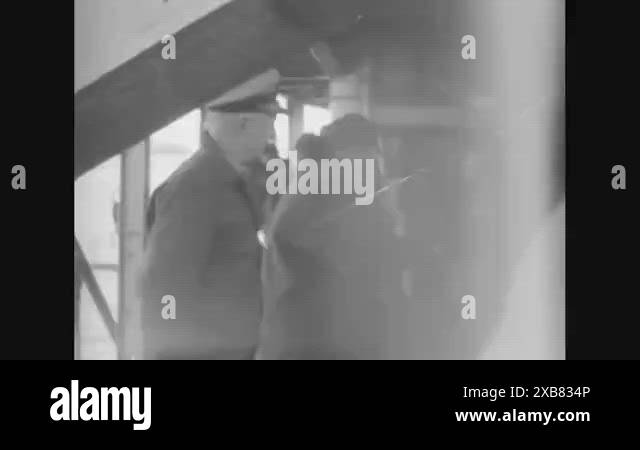 1950 - Major General Almond boards the USS McKinley during the Korean ...