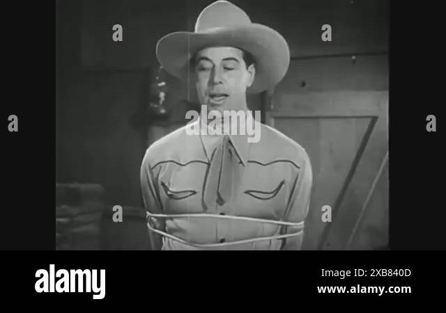 1944 - In this western film, a tied up cowboy sings to distract the man ...