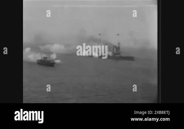 1916 - In this dramatic war b-movie, two smoking ships fire torpedo's ...