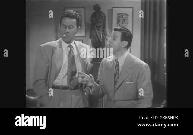 1952 - In this comedy variety tv show, two men talk in an office about ...