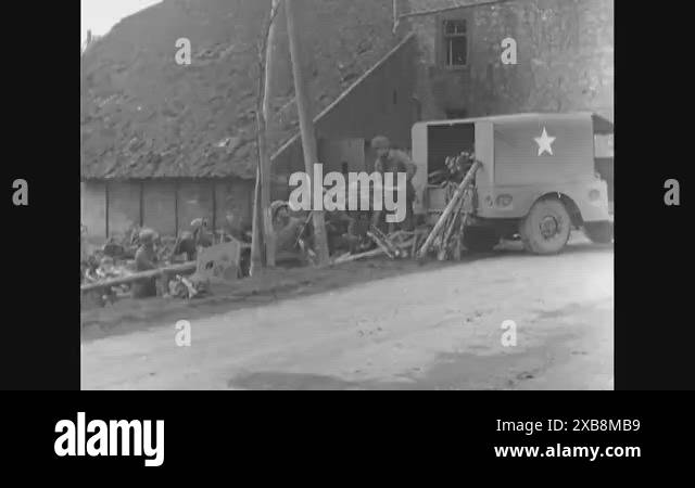 1944 - Soldiers in the Regimental Supply Office of the 330th Infantry ...