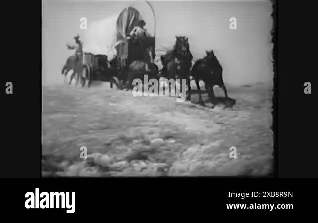 1938 - In this western, Indians on horseback are pursuing pioneers in ...