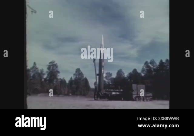 A missile is being launched as part of a military testing operation in ...