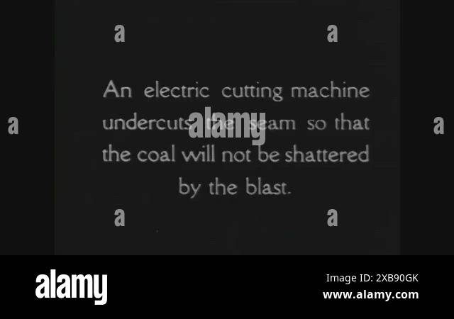 Footage of an underground railroad in the Pocahontas coal mine, West ...