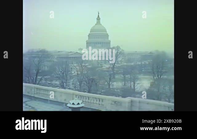 Good views of iconic landmarks in the U.S capital in 1957 Stock Video ...