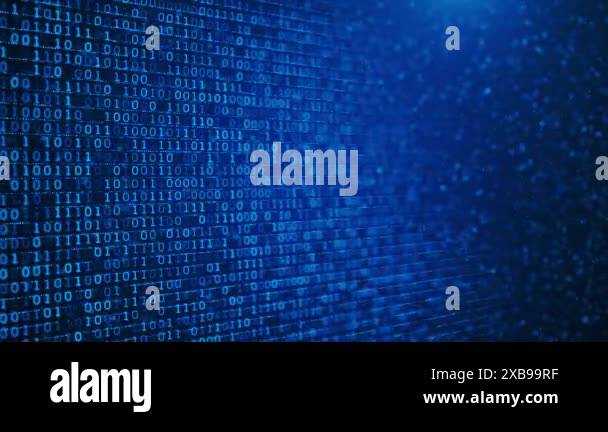 Blue Neon Line Technology Background Abstract Application Code Moving