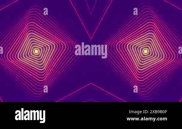 Running waves of LED light on symmetrically arranged rotating square ...