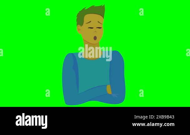 Animated or cartoon character, man or guy, lip sync, facial animation ...