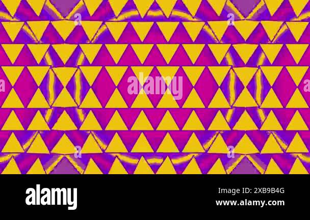Digital Seamless Loop Animation Of Transformation Of Triangular Shapes
