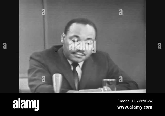 Robert Lodge closes an interview with Martin Luther King Jr on Press Conference USA in the 1960s ...